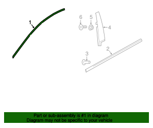 2016-2019 Chevrolet Volt Front Passenger Side Door Window Upper Reveal ...
