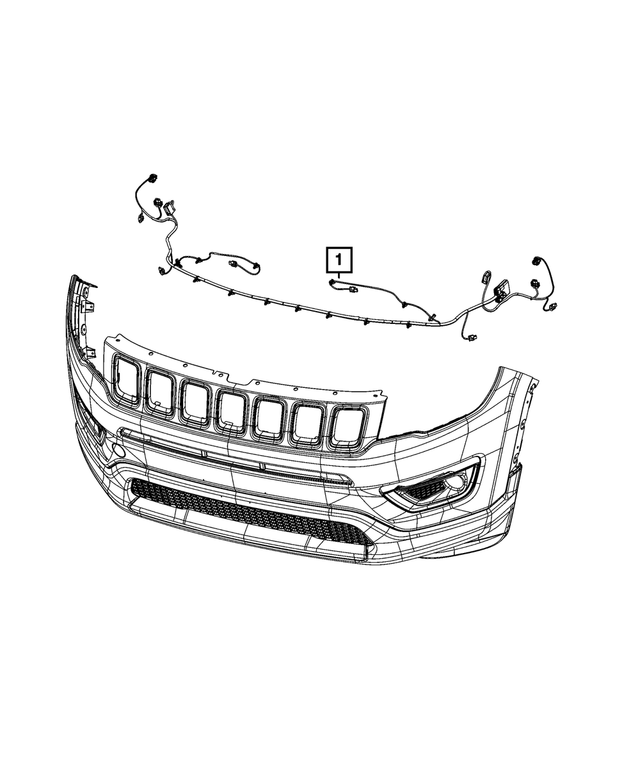 2022 Jeep Compass Front Fascia Wiring 68491598AE | MyMoparParts