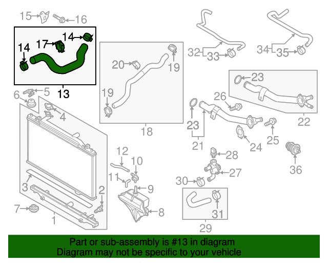 PY07-15-18XA - Upper Hose 2014-2018 Mazda | AutoNation Parts