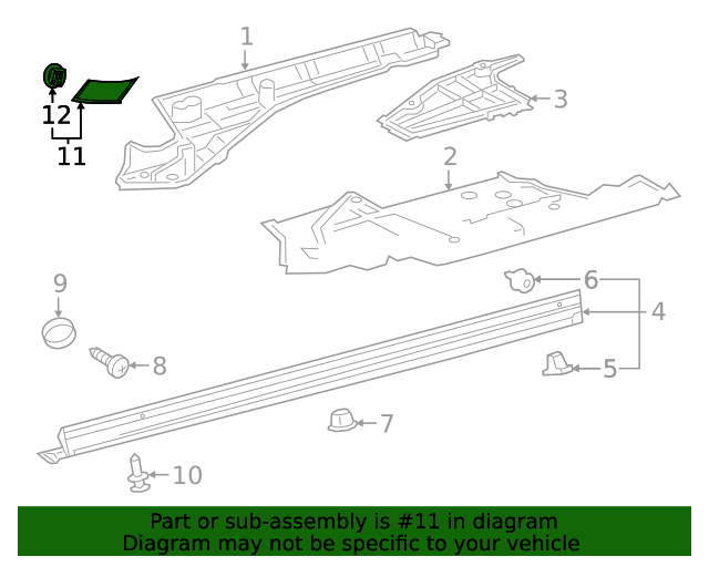 2019-2023 Toyota Cover Sub-Assembly, Front Pillar, Upper Right 60117 ...