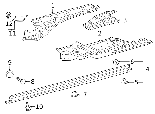 2019-2023 Toyota Cover Sub-Assembly, Front Pillar, Upper Right 60117 ...