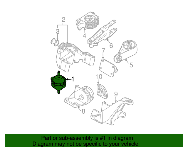 22-11-6-759-732 - Engine Mount 2002-2004 Mini Cooper | AutoNationParts.com
