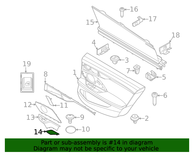 Genuine BMW 51-42-7-948-174 | Switch Panel Insert | FREE Shipping on ...