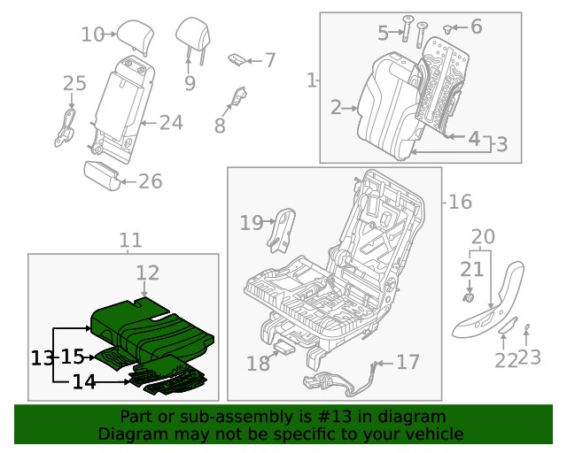2021-2024 Genesis GV80 Seat Cushion Pad 89150-T6020 | QuirkParts