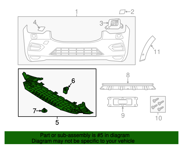 32296390 - Radiator Support Splash Shield 2018-2022 Volvo XC60 ...
