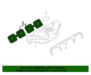 11-62-7-614-095 - Exhaust manifold/cylinder head gasket 2008-2019 BMW ...