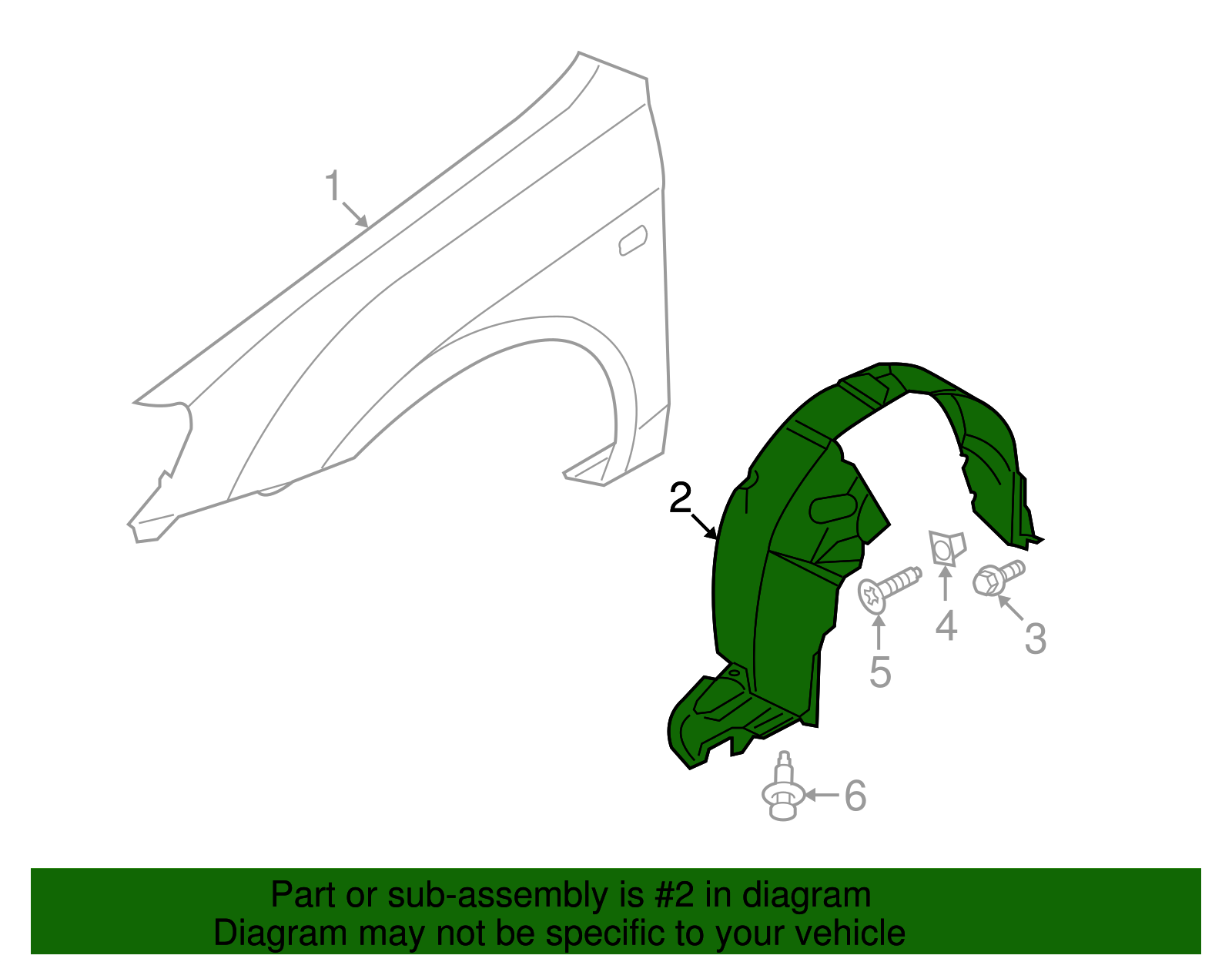 86812-2F000 - Fender Liner 2004-2006 Kia | Kia.Parts Store