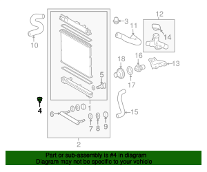 90480-22025 - Radiator Assembly Grommet 2007-2019 Toyota | Longo Toyota ...