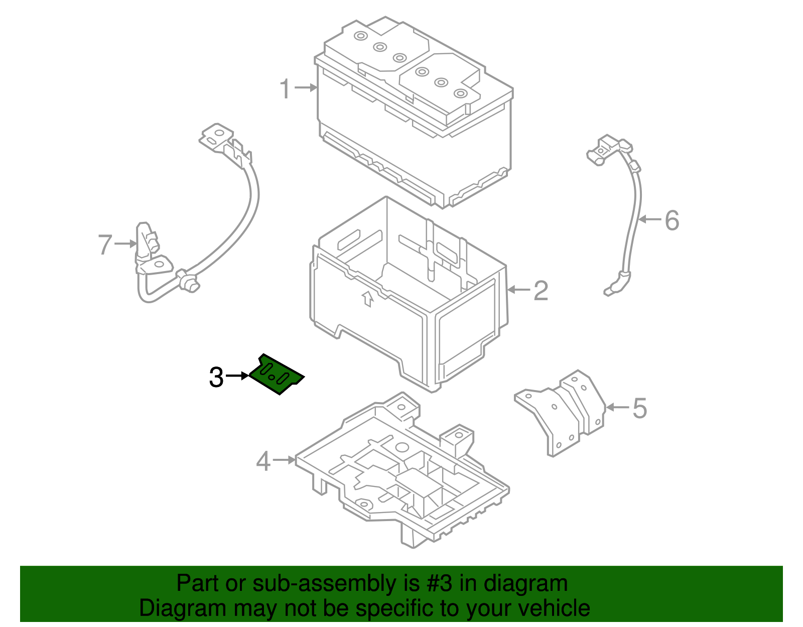 37160-2W000 - Battery Hold Down 2010-2019 Hyundai | AutoNation Parts