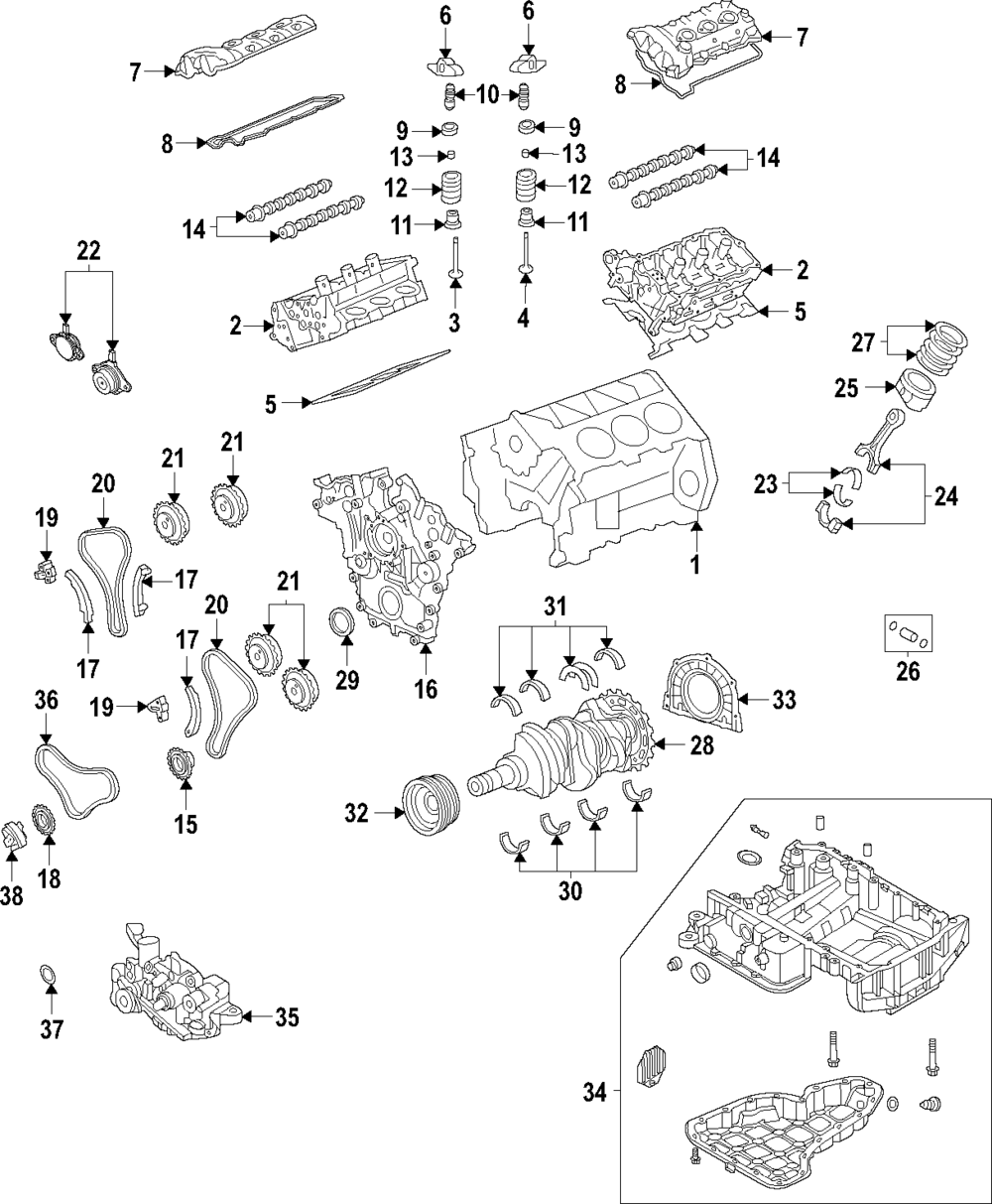 24356-2M000 - Engine Variable Valve Timing (Vvt) Solenoid 2020-2024 Kia ...