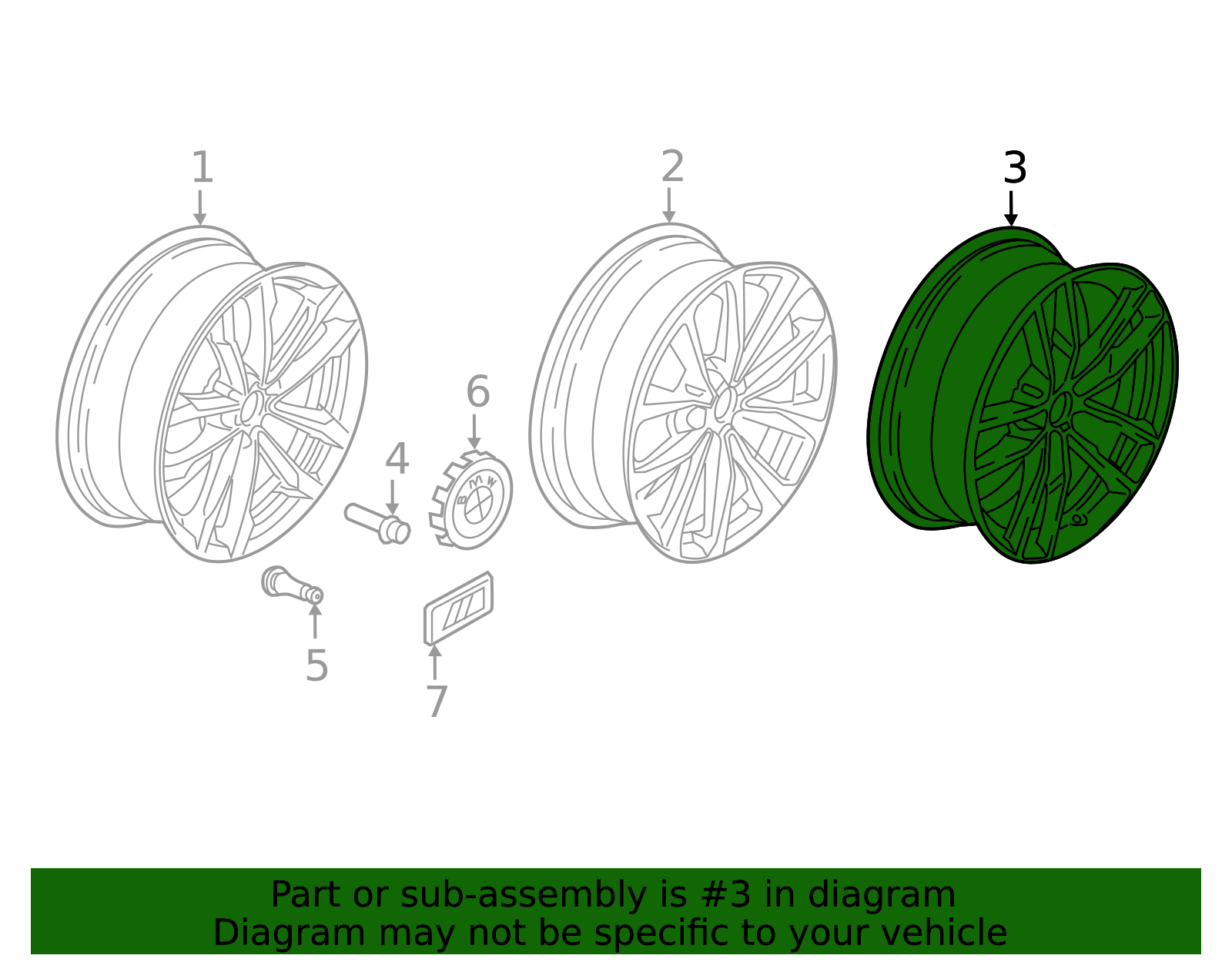 Genuine BMW 36-10-8-010-267 | Style 698M 19" M Double Spoke Light Alloy ...