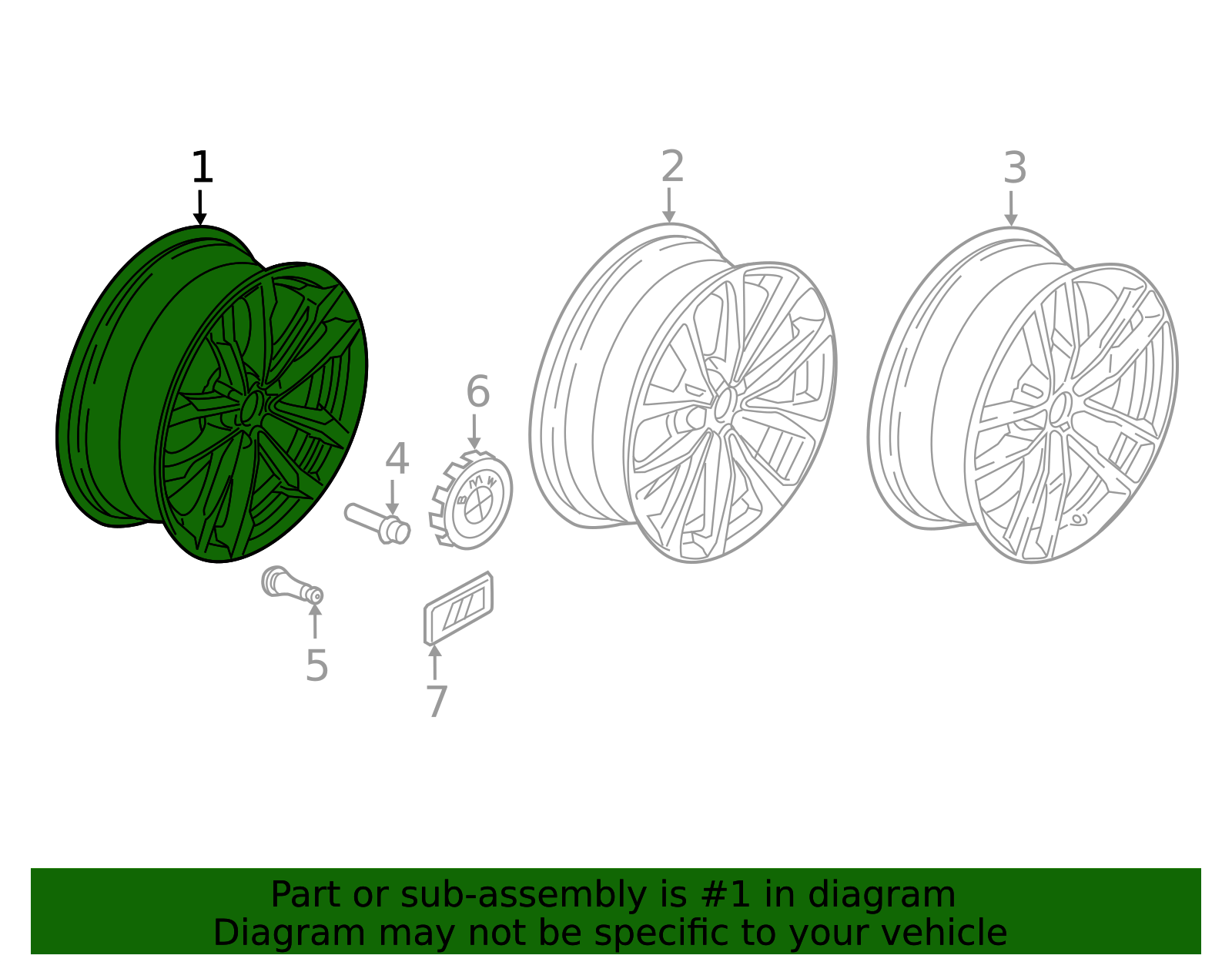 Genuine BMW 36-11-6-877-325 | G01/G02 X3/X4 19" Style 691 Wheel, Reflex ...