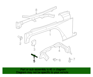 2008-2018 Jeep Fender Liner Rivet 6510088AA | TascaParts.com