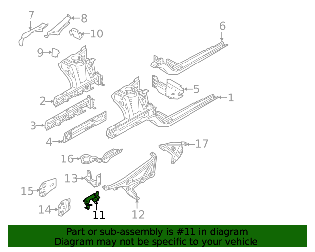 Genuine BMW 41-00-7-386-990 | Wheelhouse Brace | FREE Shipping on Most ...