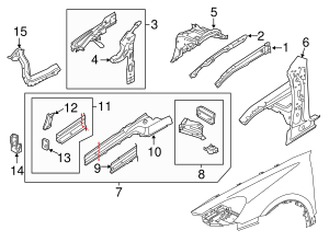Genuine Porsche 958-502-992-00-GRV |Rail Support | FREE Shipping on ...