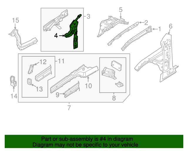 958-502-992-00-GRV - Fender Rail Reinforcement 2011-2014 Porsche ...
