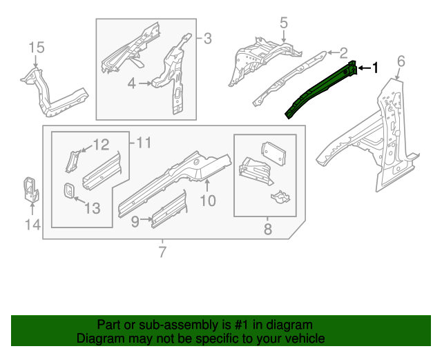 OEM Porsche Inner Rail (95850116100grv) 2011-2018 Porsche Cayenne | OEM ...
