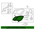 212-826-05-91-64 - Headlamp Assembly Seal 2010-2013 Mercedes-Benz ...