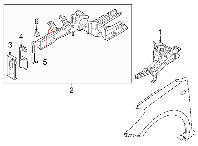 64520-A7000 - Apron Assembly 2014-2018 Kia | Kia.Parts Store