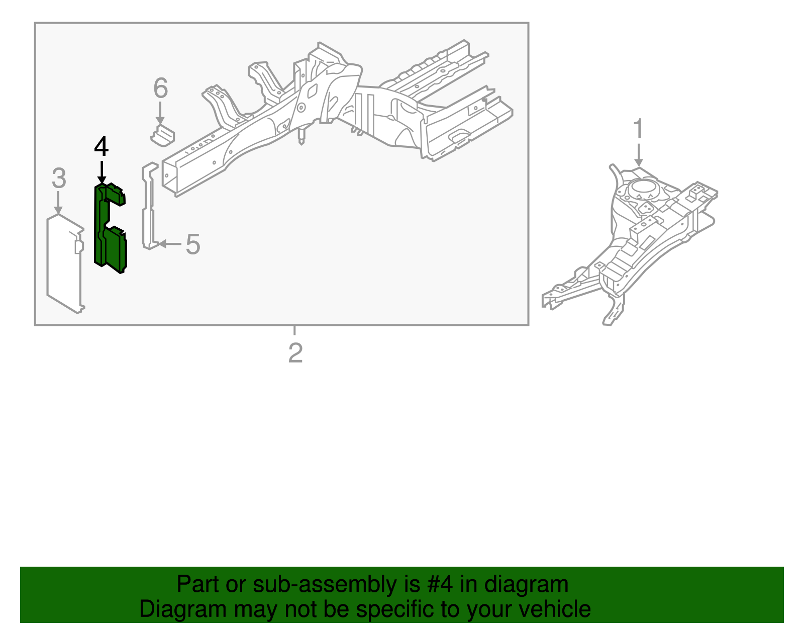 64635-A7000 - Gusset 2014-2018 Kia | Kia.Parts Store