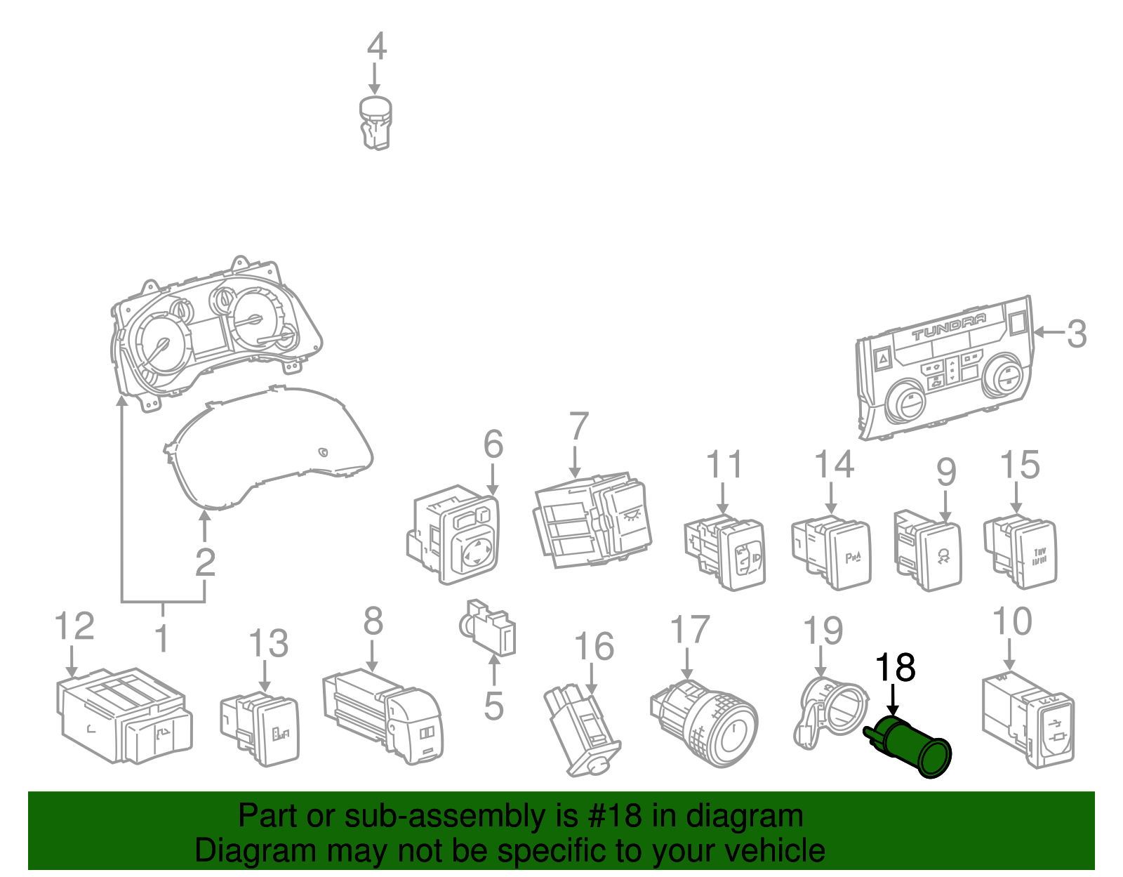 85530-AE010 - 2004-2023 Toyota - 12 Volt Accessory Power Outlet (Rear ...