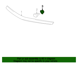 2010-2016 Cadillac SRX Hood Front Molding Nut 11570692 GM ...