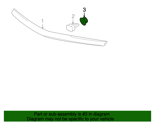 2010-2016 Cadillac SRX Hood Front Molding Nut 11570692 GM ...