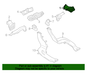 64-22-9-258-363 - Air Vent Grille - 2013-2015 BMW X1 | Wholesale BMW