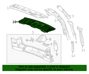 2021-2023 GM Rear End Upper Panel Reinforcement 84698498 GM ...