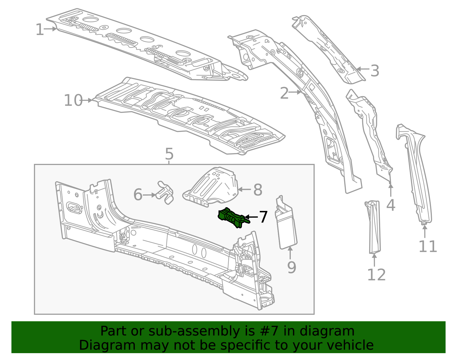 2021-2024 GM Rear Bumper Fascia Bracket 84330916 GM | GMPartsDirect.com