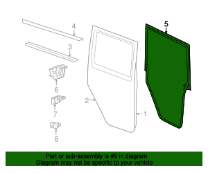 2018-2021 Jeep Door Weather-Strip - Driver's Side (LH) 68271731AG ...