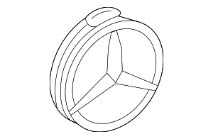 000-400-27-00-7519 - Hub Cap - Raised Star - Grey 2019-2023 Mercedes ...