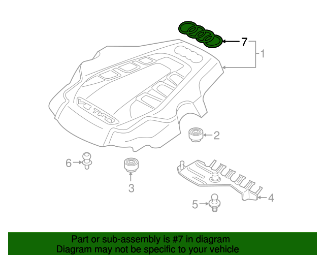 06E-103-925-Q - Engine Cover 2015-2018 Audi | Audi OEM Parts