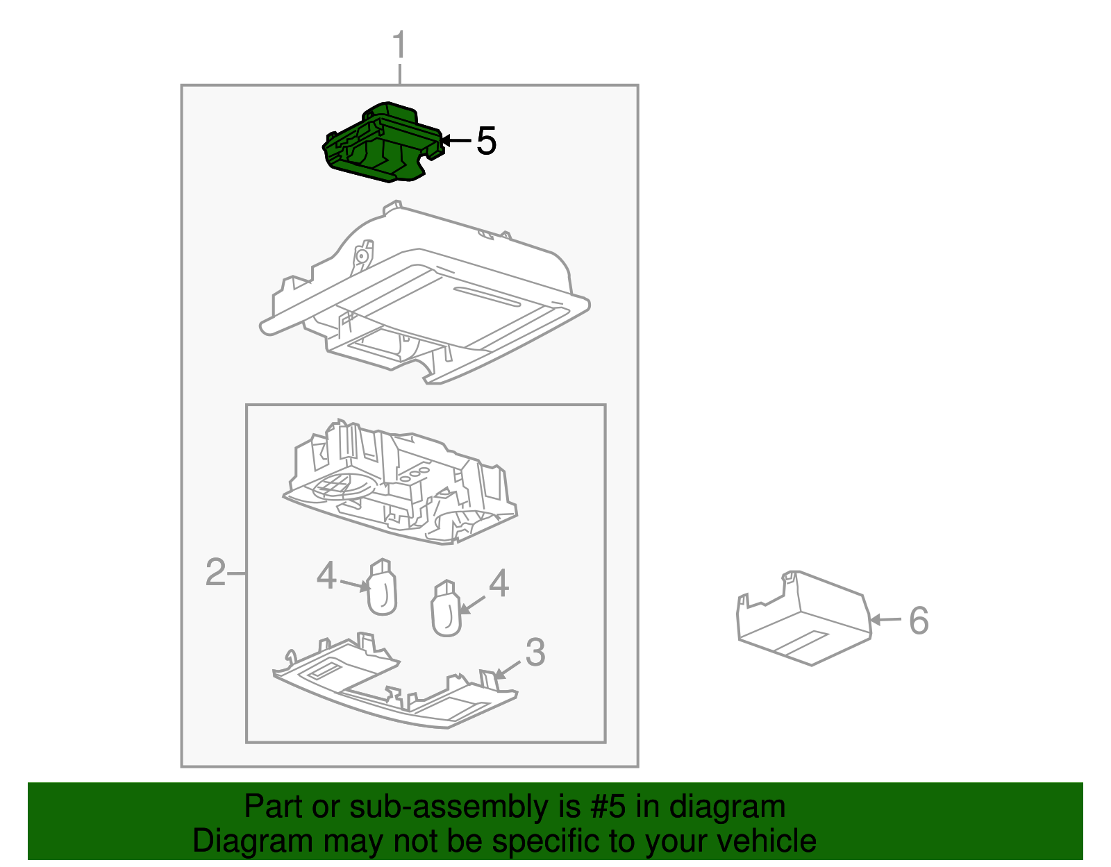 2009-2015 Lincoln MKS Motorcraft™ Sunroof Switch SW-6625 | OEM Parts Online