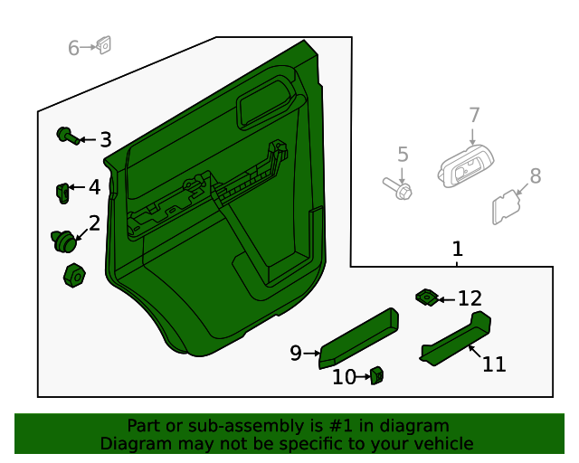 Genuine OEM Ford Part - Door Trim Panel M2DZ-7827407-BB | Genuine OEM ...