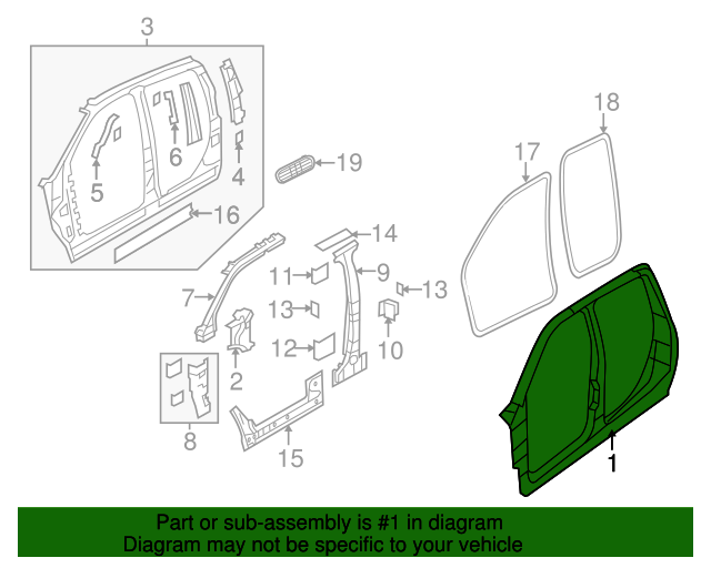 2010-2020 Mopar Uniside Panel 68144985AA | TascaParts.com