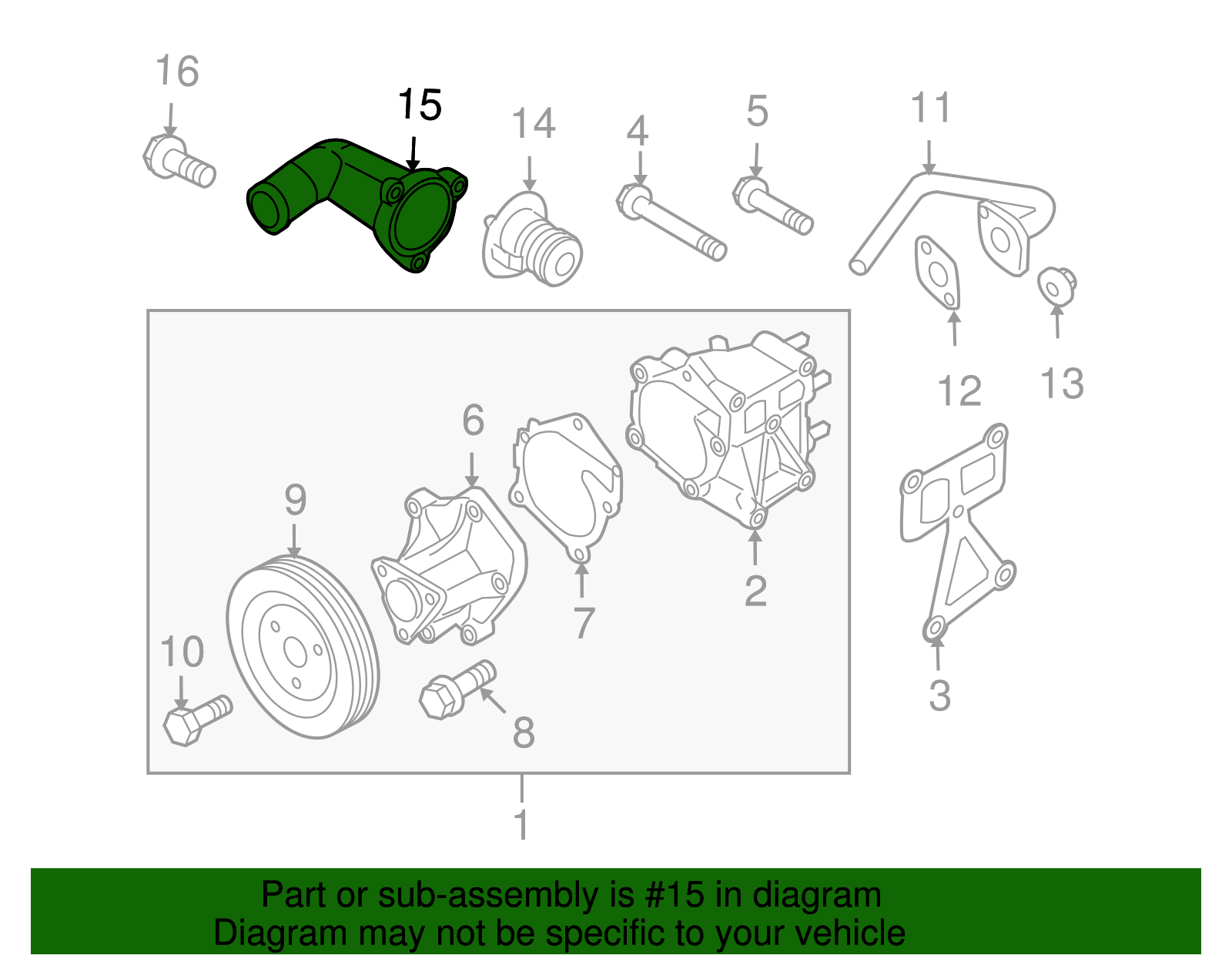 2013-2014 Hyundai Genesis Coupe Thermostat Outlet 25631-2C500 | OEM ...