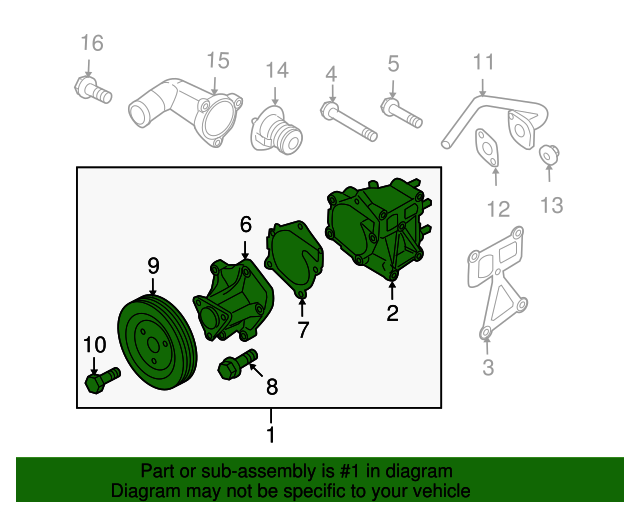 2010-2012 Hyundai Genesis Coupe Water Pump Assembly 25110-2C400 | OEM ...