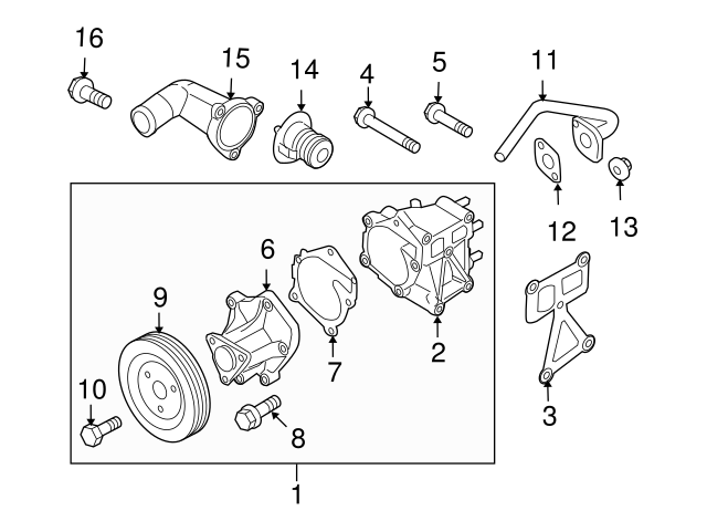 Genuine Water Pump for 2010-2014 Hyundai Genesis Coupe | Part# 25120 ...