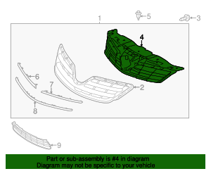 2013 Toyota Corolla Inner Grille 53114-12160 | Toyota Parts