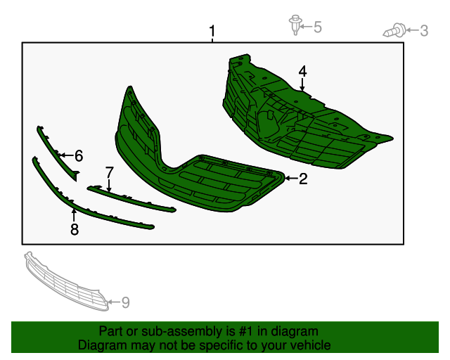 2013 Toyota Corolla Grille Assembly 53100-02640-A0 | Toyota Parts Center