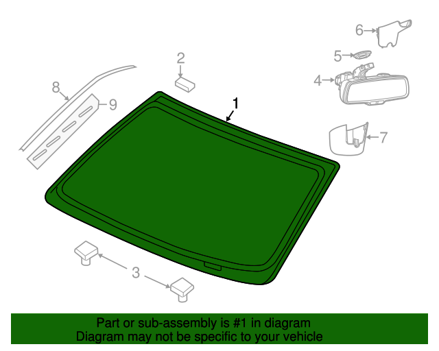 2013-2023 Ram Windshield 68104203AD | Mopar Parts Canada