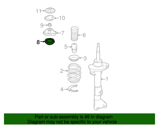 218-321-00-83 - Suspension Strut Bearing 2012-2023 Mercedes-Benz ...