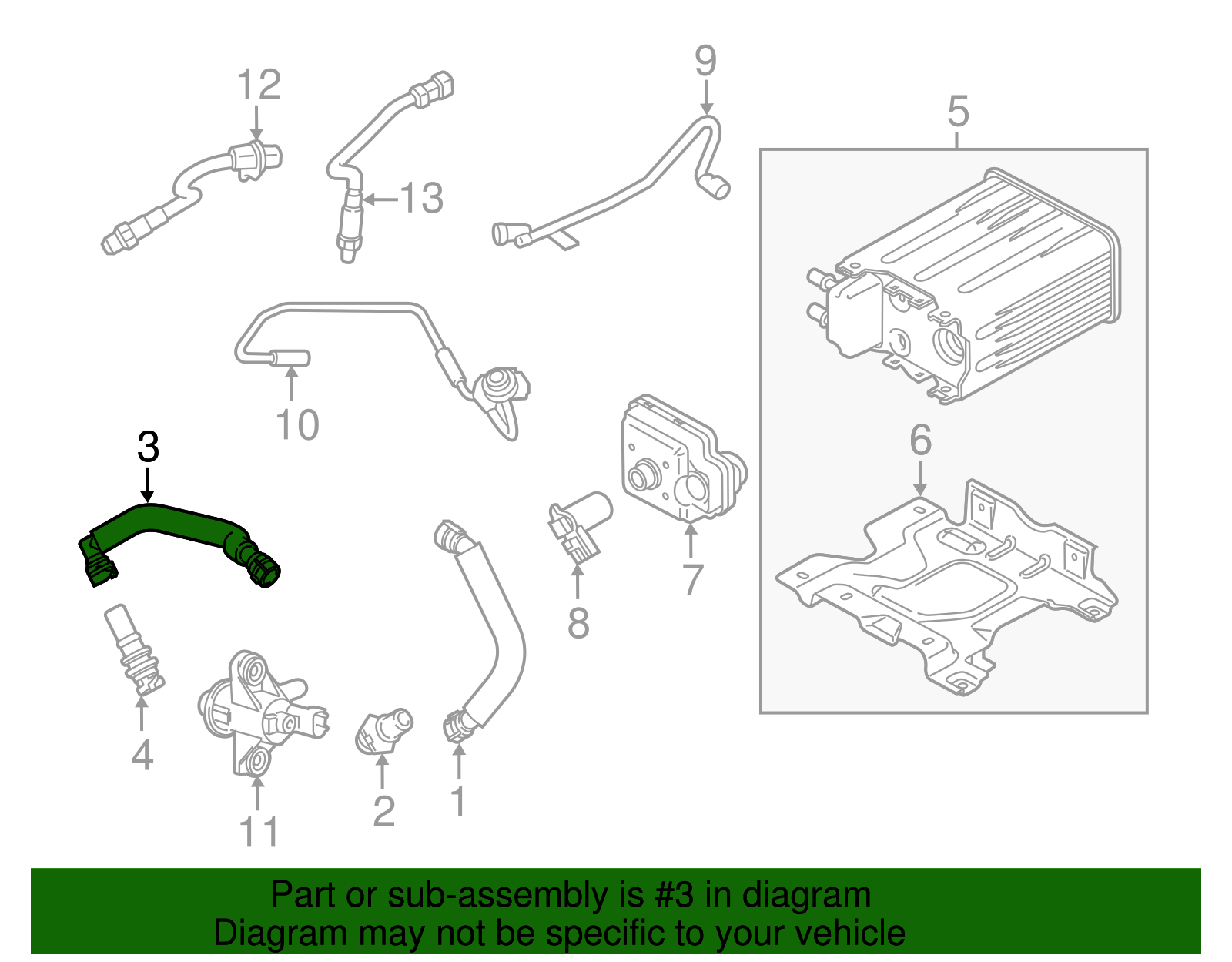 2017-2022 Ford Motorcraft™ PCV Valve Hose KCV-292 | OEM Parts Online
