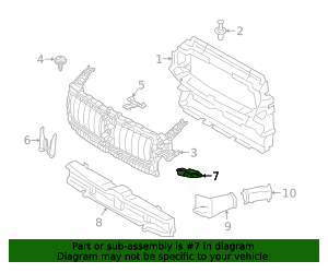 Genuine OEM BMW Upper Shutter Bracket Part# 51647434061 Fits 2021-2023 ...