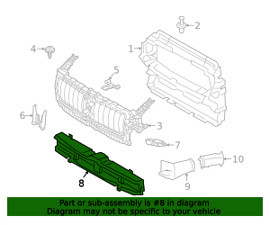 51-74-5-A1E-916 - Radiator Support Air Deflector 2021-2024 BMW ...