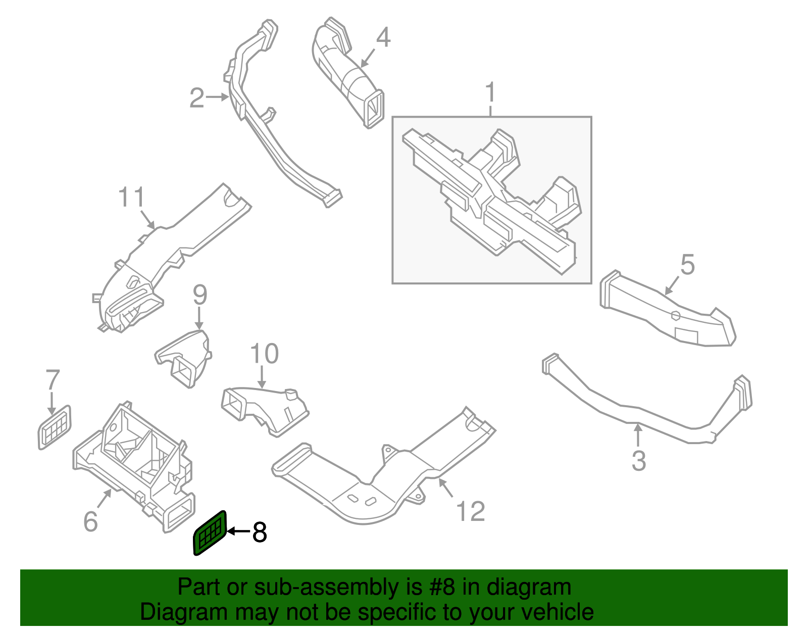2005-2021 Nissan Frontier Windshield Defroster Nozzle 27840-9CH0B ...
