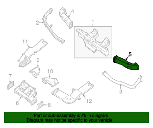 27870-9CH0A - Side Duct 2005-2021 Nissan | Nissan Parts & Accessories ...