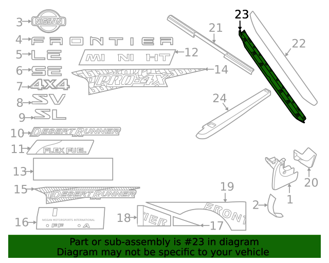2013-2019 Nissan Frontier OEM NEW 2013-2019 Nissan Frontier S SL SV ...