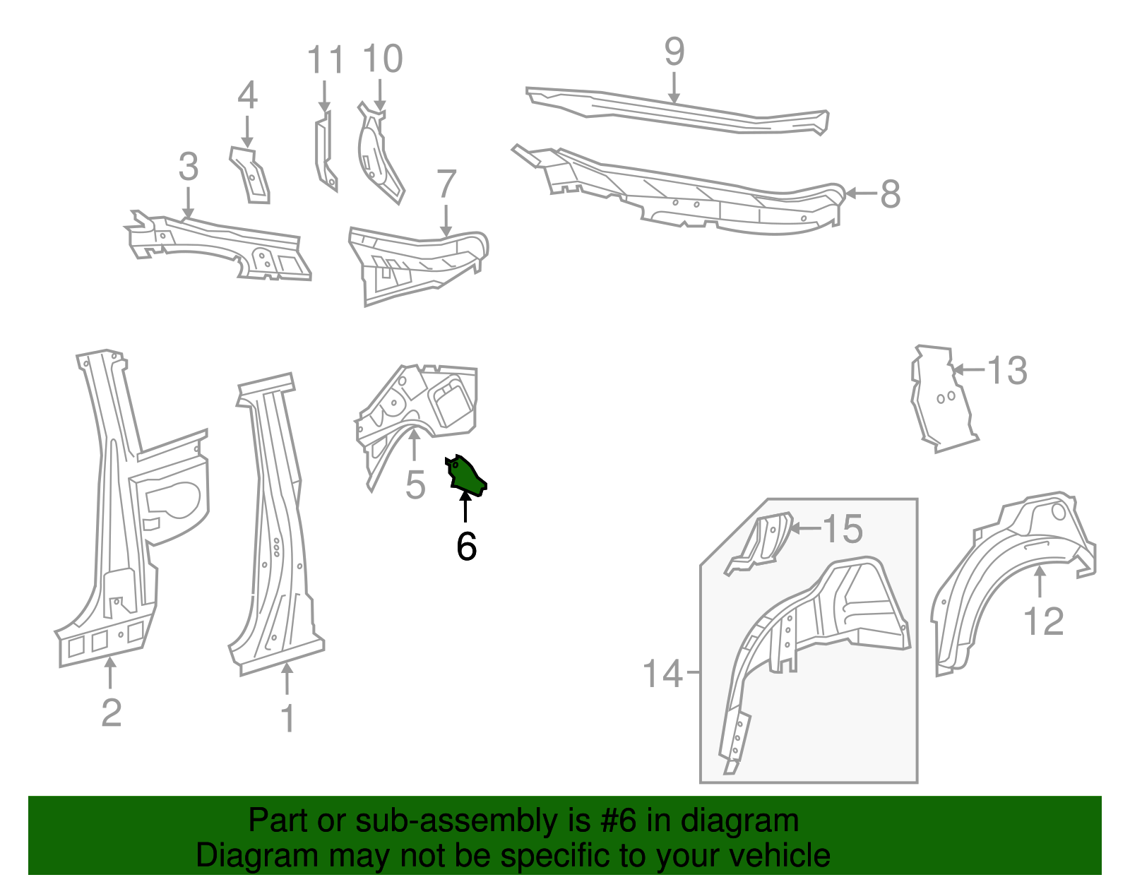 61654-21040 - High-Quality Quarter Panel Bracket for 2011-2016 Scion tC ...